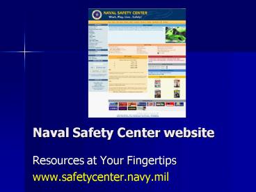 PPT – Naval Safety Center website PowerPoint presentation | free to ...