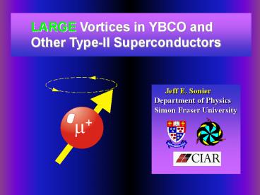 LARGE Vortices in YBCO and Other TypeII Superconductors presentation ...