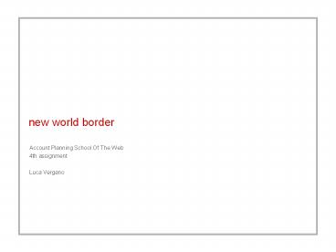 new world border presentation | free to download