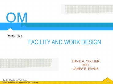 FACILITY AND WORK DESIGN presentation | free to view