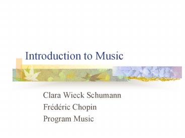 PPT – Introduction to Music PowerPoint presentation | free to view - id ...