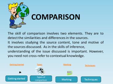 The skill of comparison involves two elements. They are to detect the ...