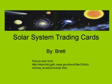 Solar System Trading Cards presentation | free to view