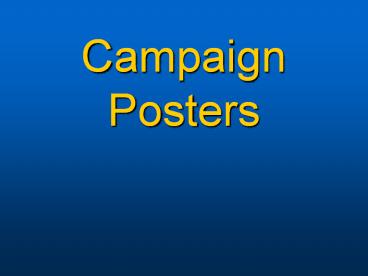 Campaign Posters presentation | free to download