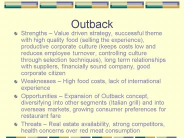 Outback presentation | free to view