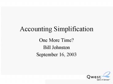 Accounting Simplification presentation | free to view