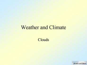 PPT – Weather and Climate PowerPoint presentation | free to view - id ...