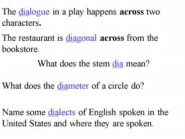 PPT – The dialogue in a play happens across two characters. PowerPoint ...