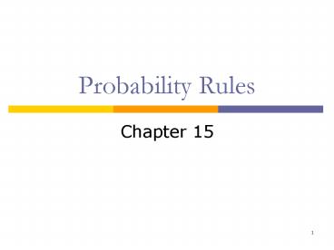Probability Rules presentation | free to view
