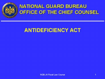 ANTIDEFICIENCY ACT presentation | free to view