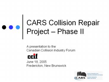 CARS Collision Repair Project presentation | free to download