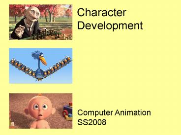 Character Development presentation | free to view