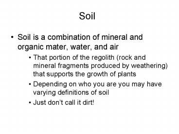 Soil presentation | free to view