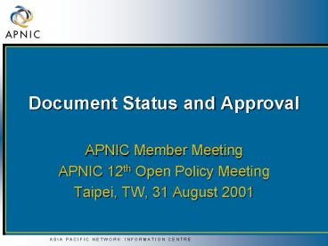 PPT – Document Status and Approval PowerPoint presentation | free to ...