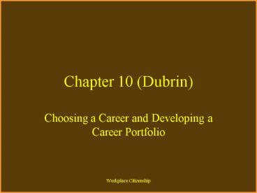 Chapter 10 Dubrin presentation | free to view