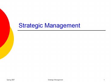 Strategic Management presentation | free to view