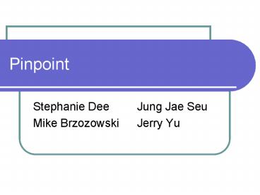 Pinpoint presentation | free to view