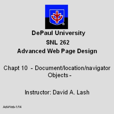 PPT – DePaul University PowerPoint presentation | free to download - id ...