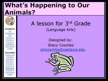 PPT – Whats Happening to Our Animals PowerPoint presentation | free to ...