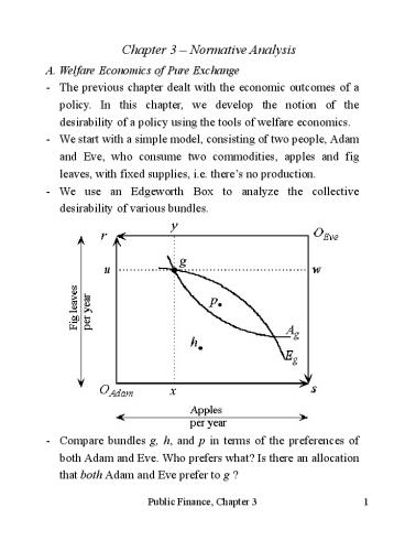 Chapter 3 Normative Analysis presentation | free to view