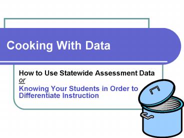 PPT – Cooking With Data PowerPoint presentation | free to view - id ...
