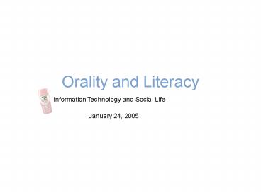 Orality and Literacy presentation | free to download