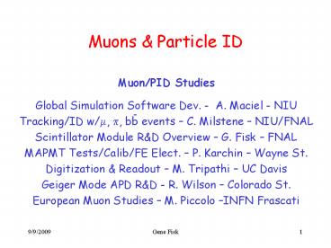 PPT – Muons PowerPoint presentation | free to download - id: 35113-NzQ5O