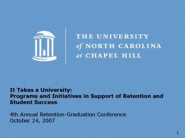 Student Retention Study presentation | free to view