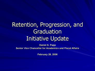 PPT – Retention, Progression, and Graduation Initiative Update ...