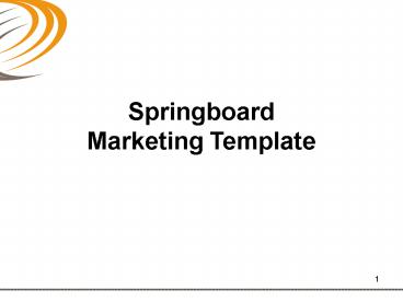 PPT – Springboard Marketing Template PowerPoint presentation | free to ...