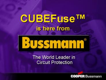 CUBEFuse is here from presentation | free to view
