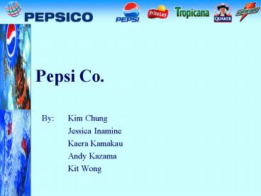 Pepsi Co. presentation | free to view