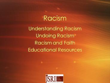 Racism presentation | free to view