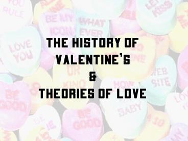 The History of Valentines presentation | free to view