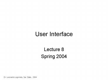 PPT – User Interface PowerPoint presentation | free to view - id: 37b3c ...