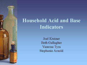 Household Acid and Base Indicators presentation | free to view