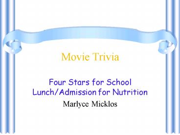 Movie Trivia presentation | free to view