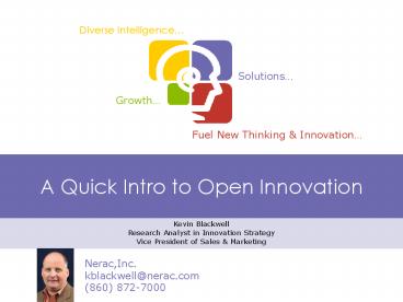 A Quick Intro to Open Innovation presentation | free to view