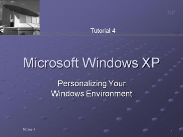 PPT – Microsoft Windows XP PowerPoint presentation | free to view - id ...