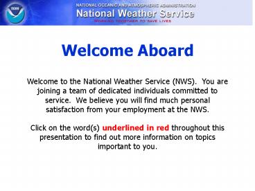 PPT – Welcome Aboard PowerPoint presentation | free to view - id: 3891f ...