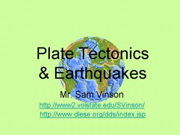 Plate Tectonics presentation | free to view