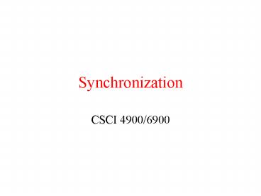 PPT – Synchronization PowerPoint presentation | free to download - id ...