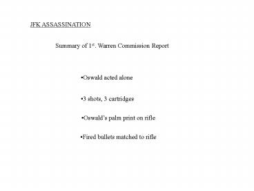 JFK ASSASSINATION presentation | free to view