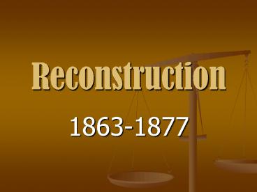 PPT – Reconstruction PowerPoint presentation | free to view - id: 39097 ...