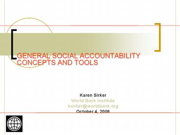 PPT – GENERAL SOCIAL ACCOUNTABILITY CONCEPTS AND TOOLS PowerPoint ...