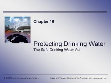 Protecting Drinking Water The Safe Drinking Water Act presentation ...