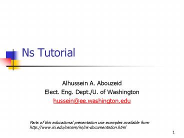 PPT – Ns Tutorial PowerPoint presentation | free to download - id ...
