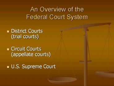 An Overview of the Federal Court System presentation | free to view