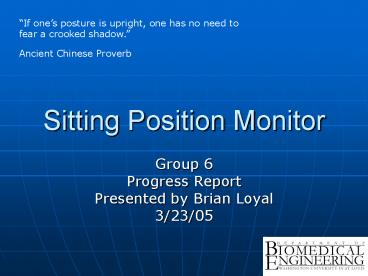 Sitting Position Monitor presentation | free to view