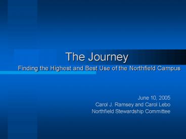 The Journey presentation | free to view